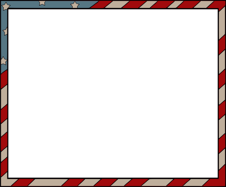 Us flag frame border - Photopublicdomain.com